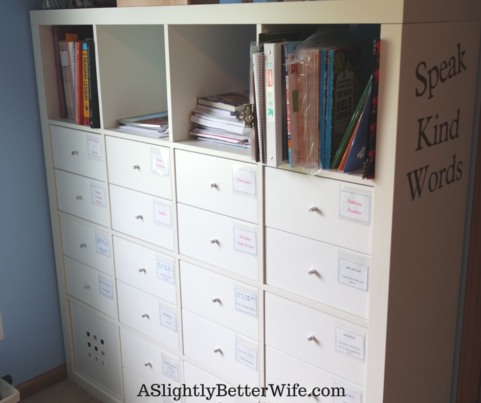 Create Homeschool Workboxes with an IKEA Kallax Bookshelf